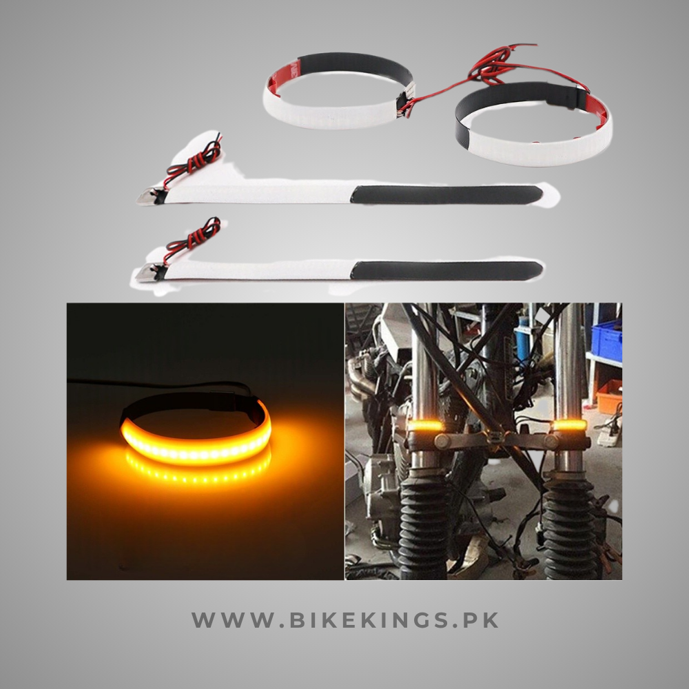 Fork LED Strip DRL – Indicators – Signals – Zip Tie – Pair – Bike Kings